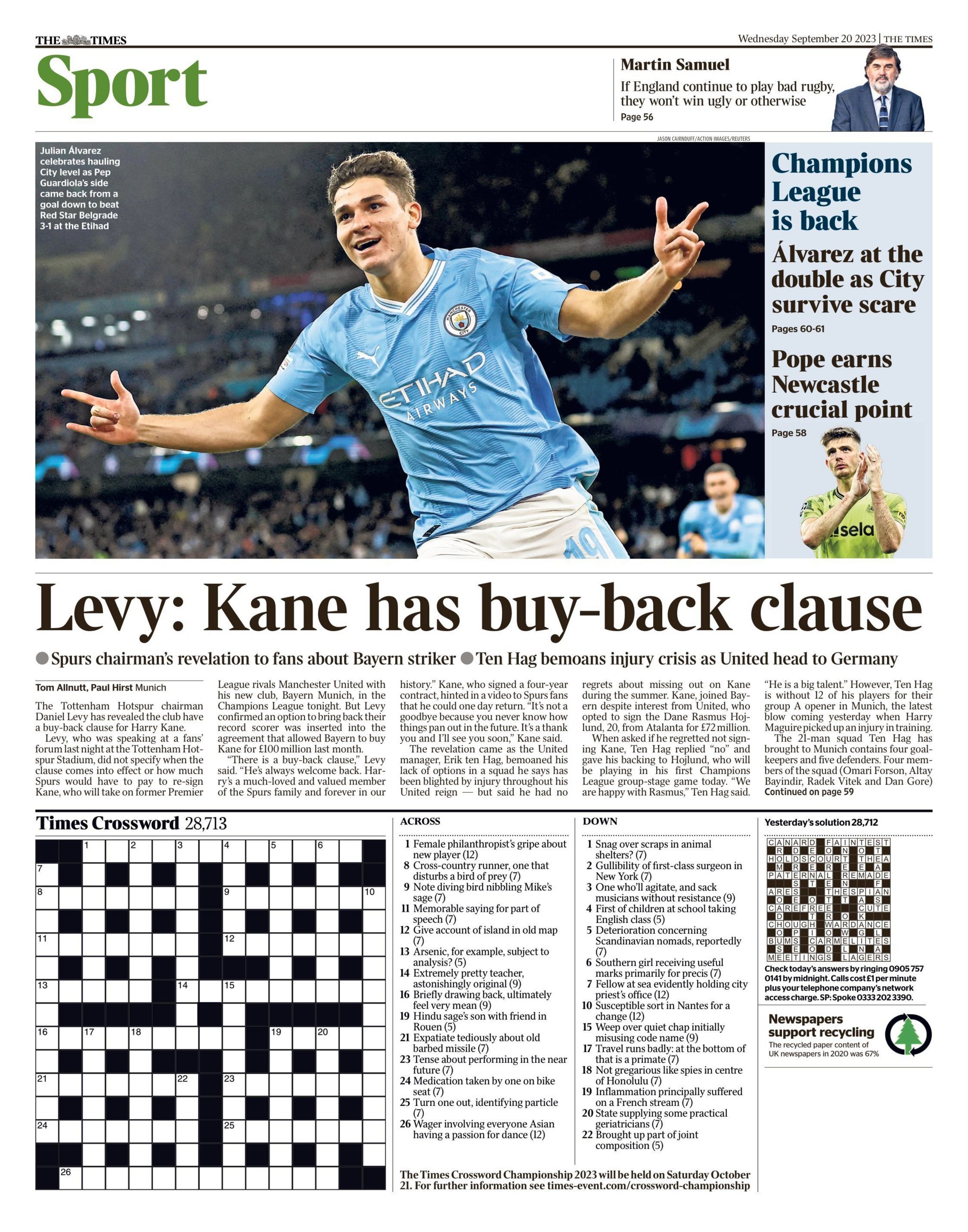 Wednesday's back pages - BBC Sport