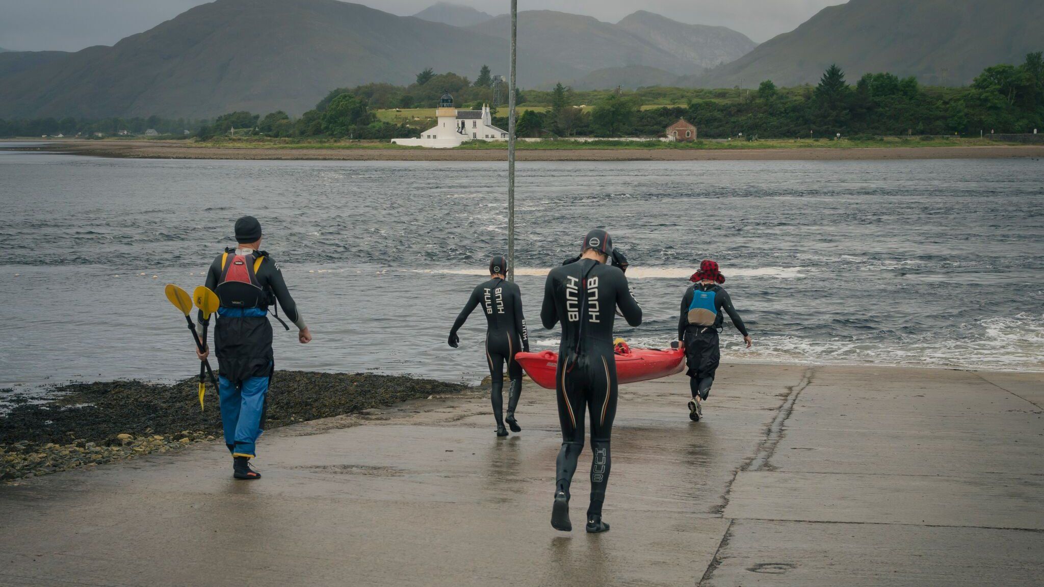 Cold feat: Pair swim coast-to-coast across Scotland - BBC News