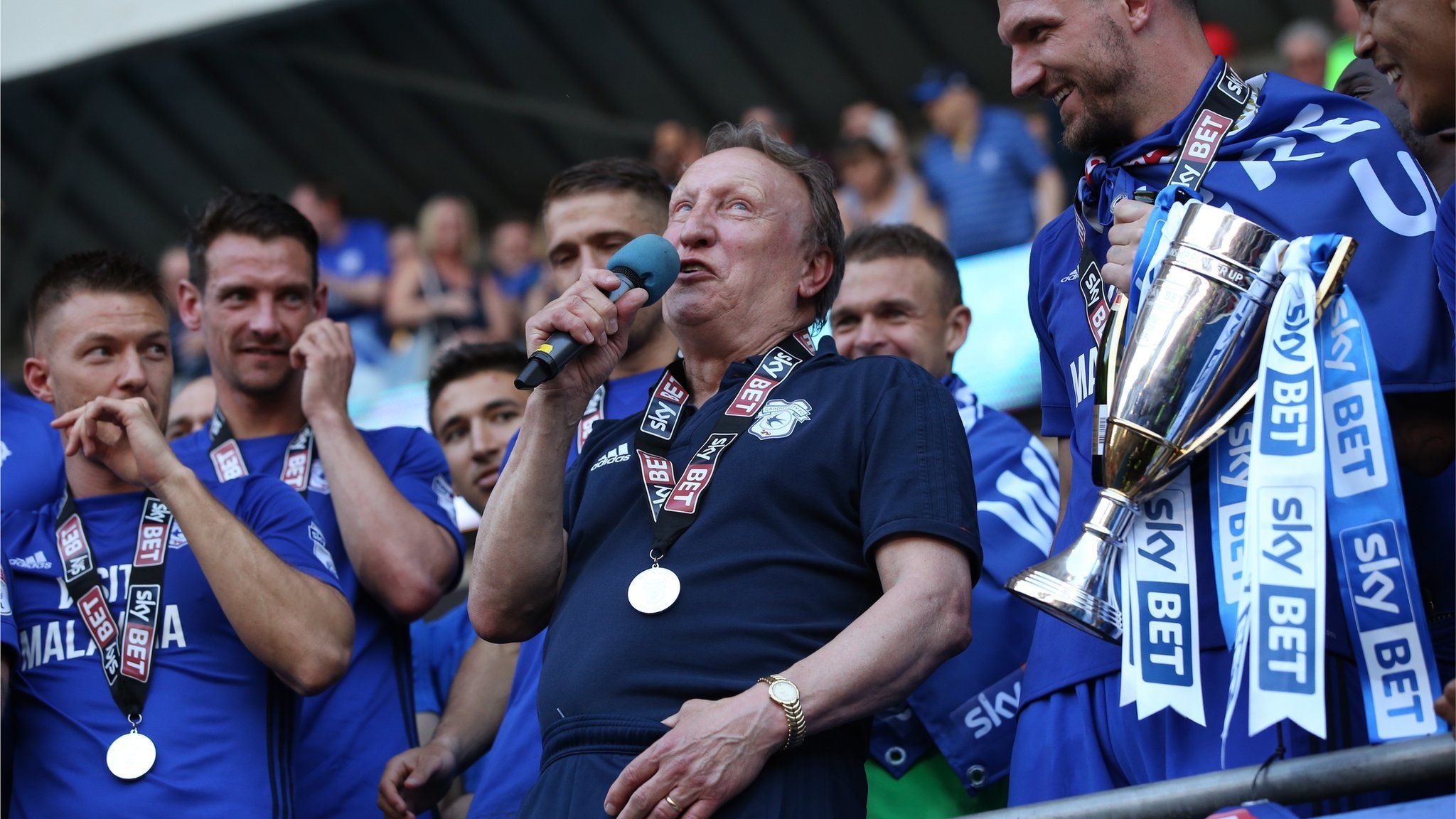 Cardiff City planning Premier League promotion celebration - BBC News