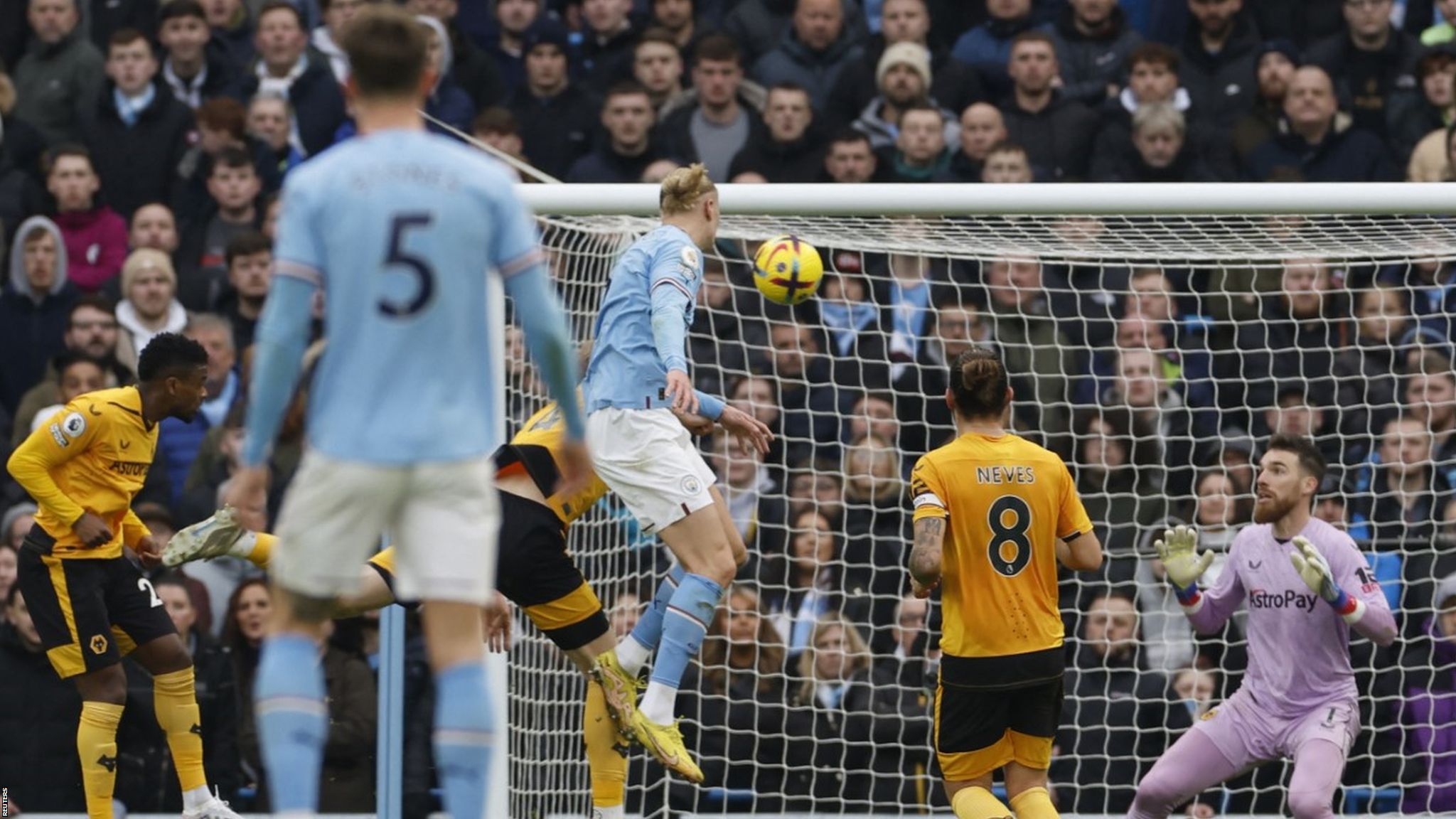 Manchester City 3-0 Wolverhampton Wanderers: Erling Haaland scores hat ...