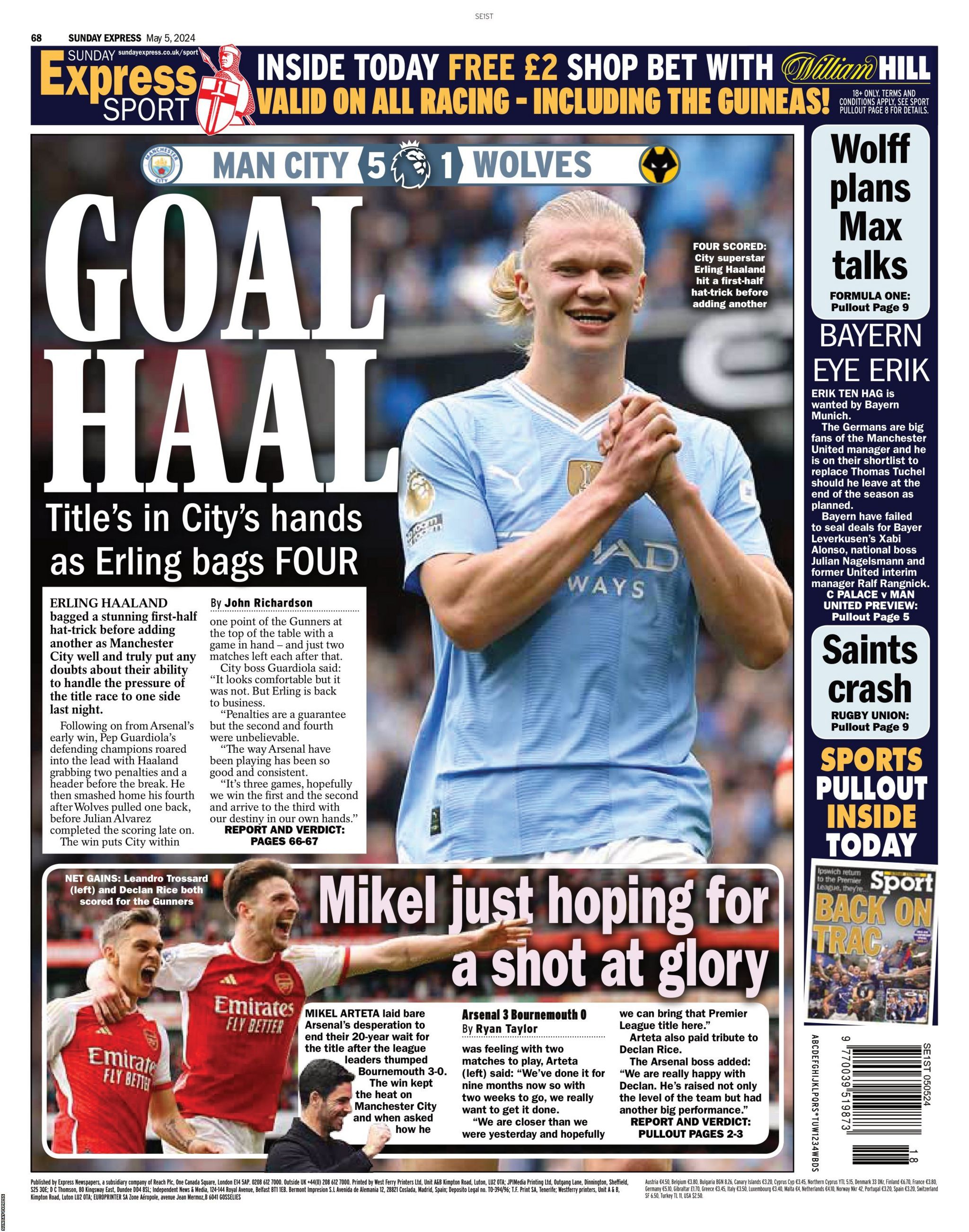 Sunday's sports pages - BBC Sport