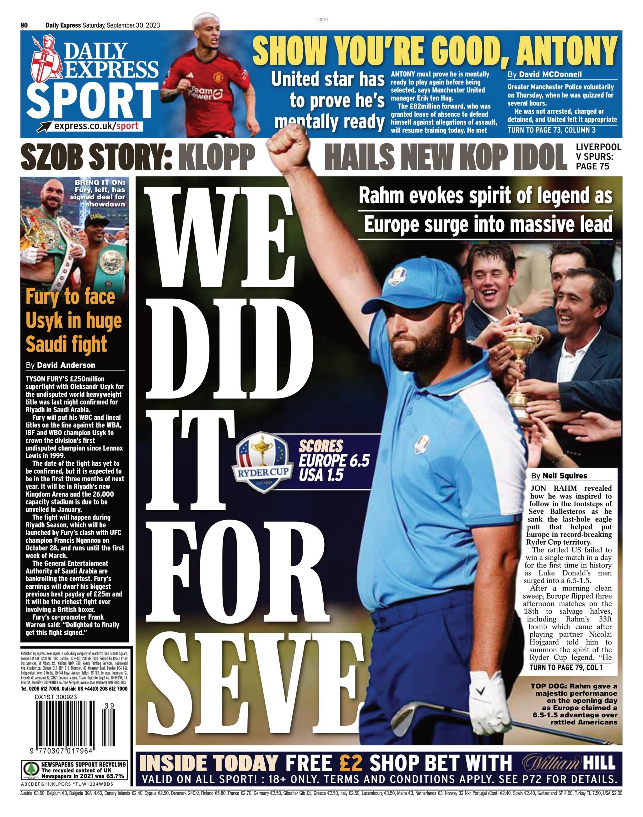 Saturday's back pages - BBC Sport
