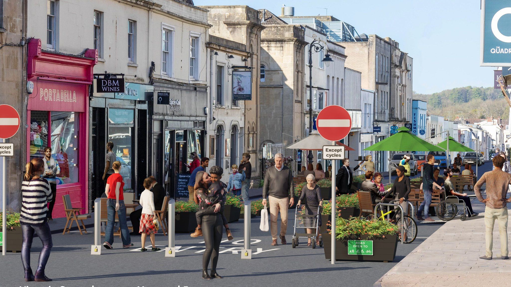 Cotham Hill: Work begins on Bristol suburb's pedestrianisation - BBC News