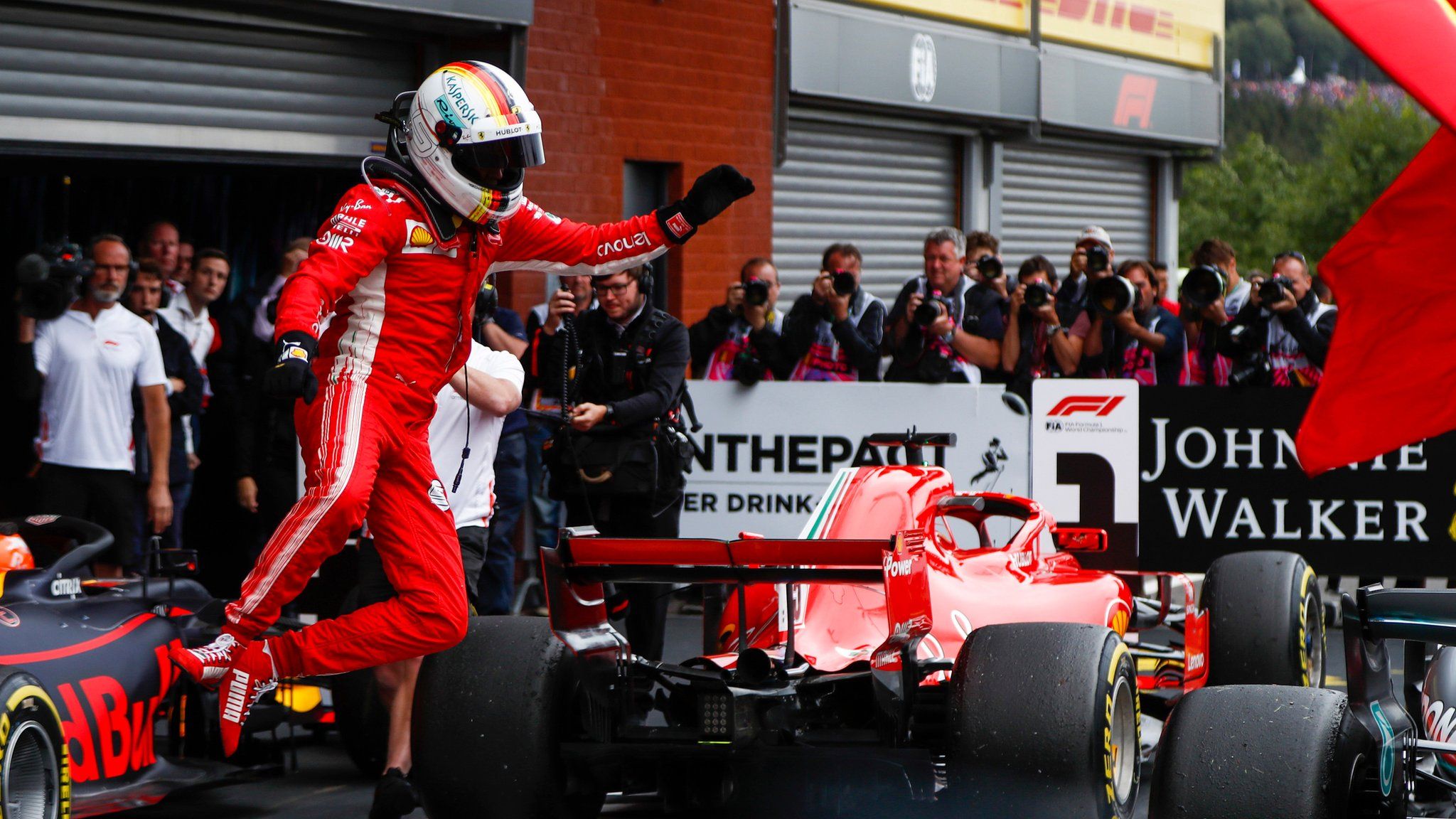 Sebastian Vettel wins in Belgium after dramatic crash - BBC Sport