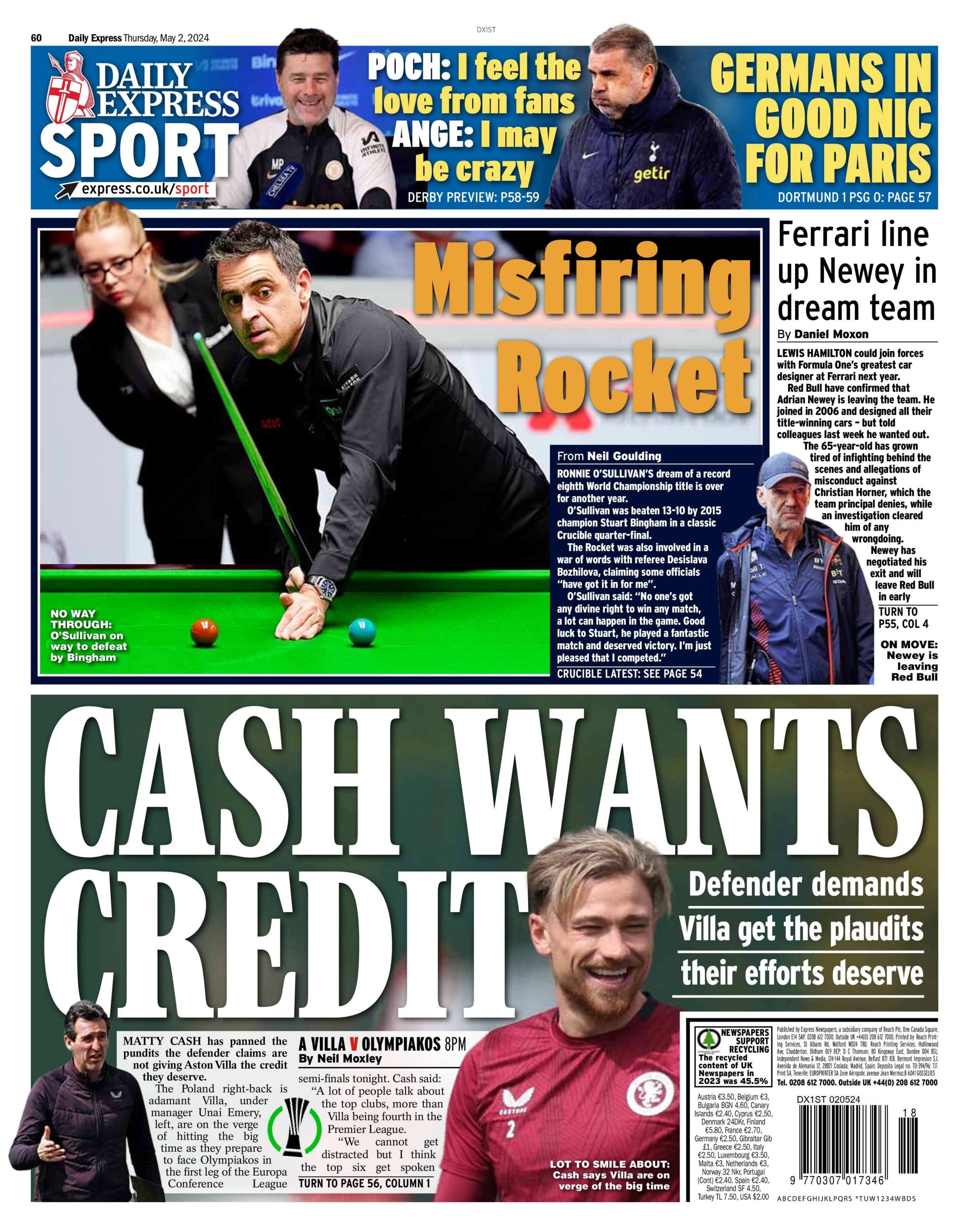 Thursday's back pages - BBC Sport