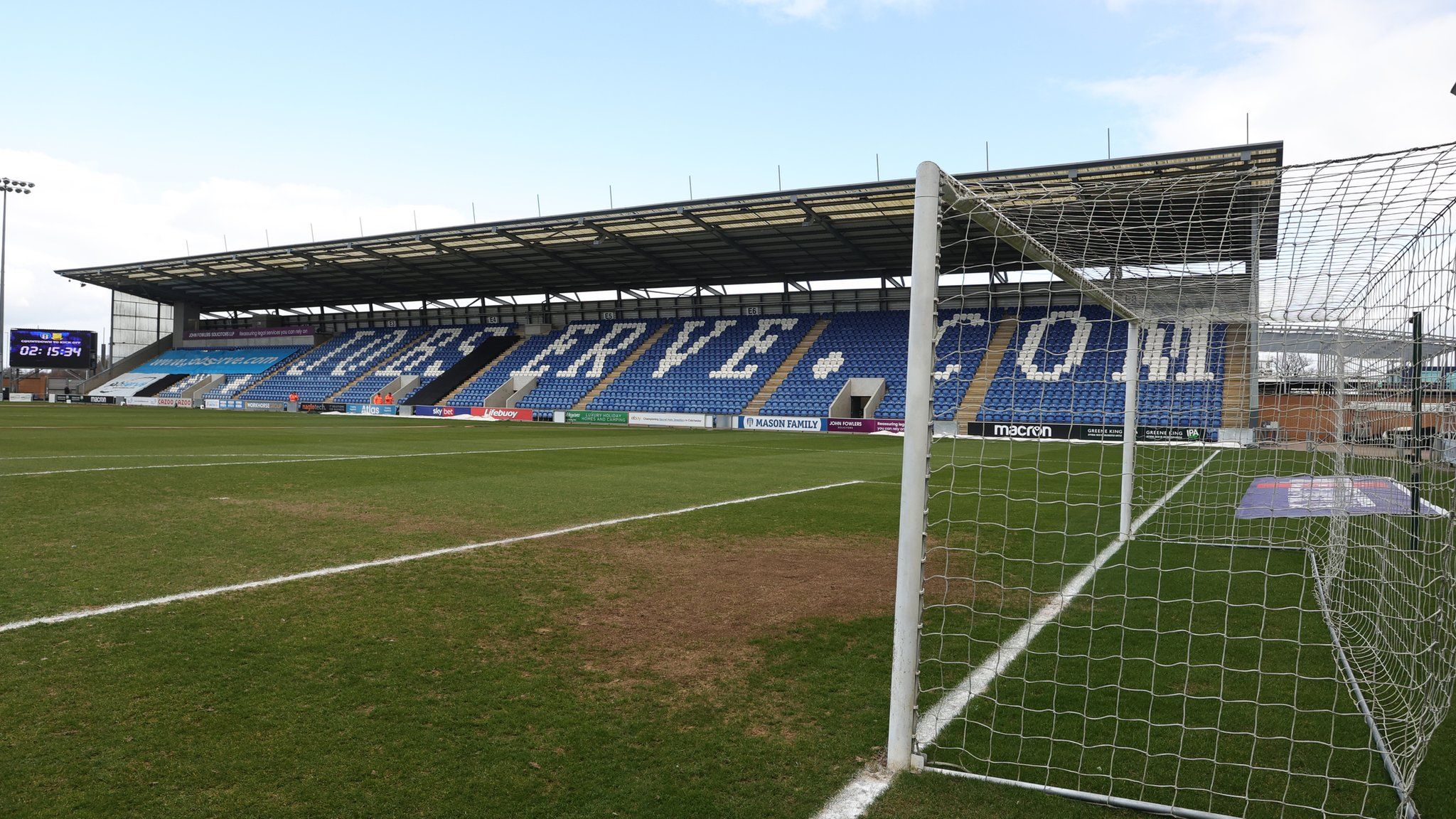 Colchester United: Pitch size to be altered to fix drainage issues ...