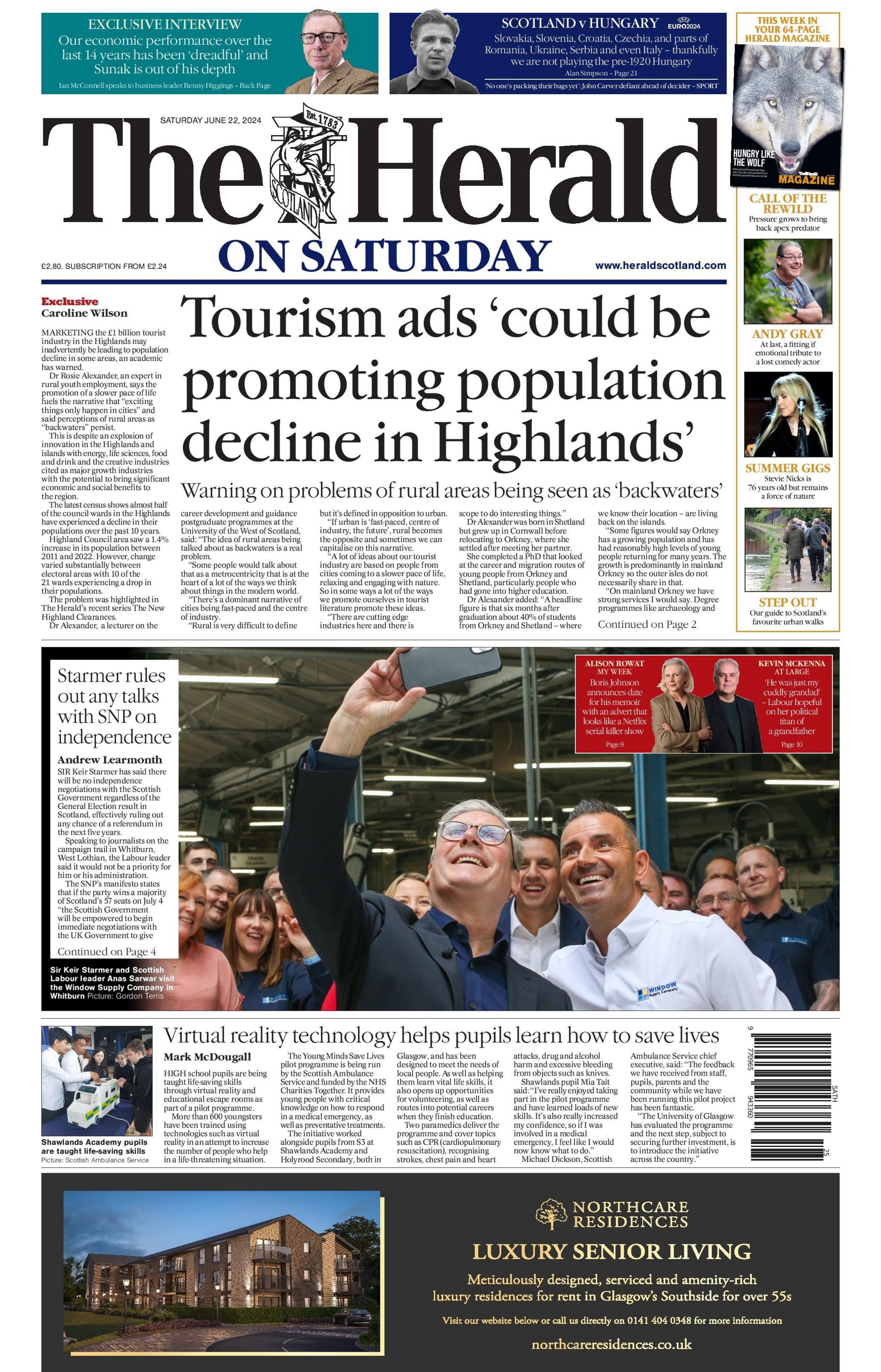 Scotland's papers: Sir Alex backs Starmer as Rowling attacks Labour ...