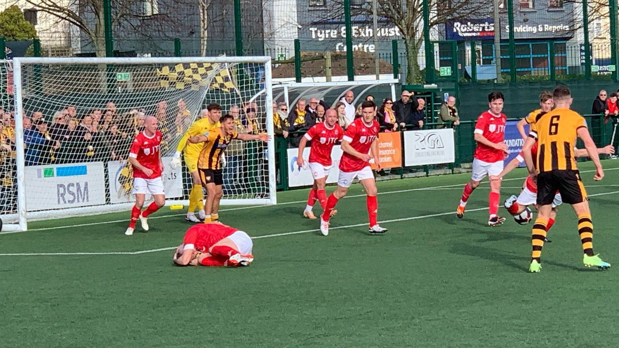 Jersey Bulls beat Guildford City 2-0 as Adam Trotter scores twice - BBC ...