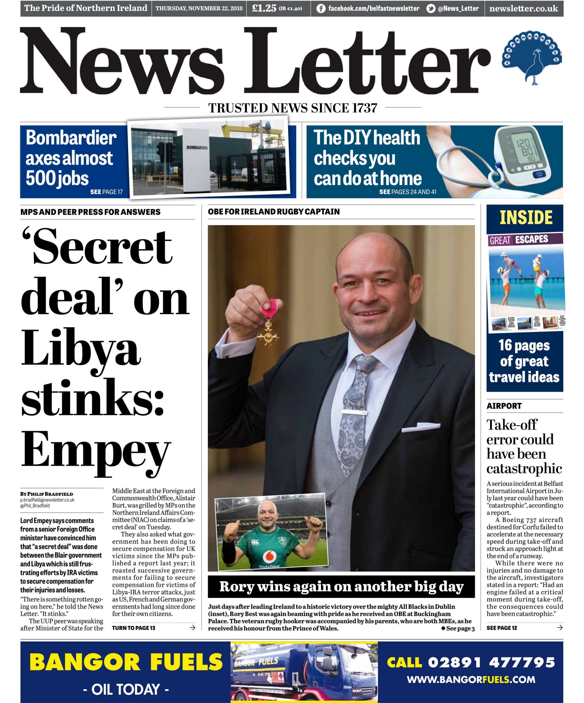 Newspaper review: Rory's best day - BBC News