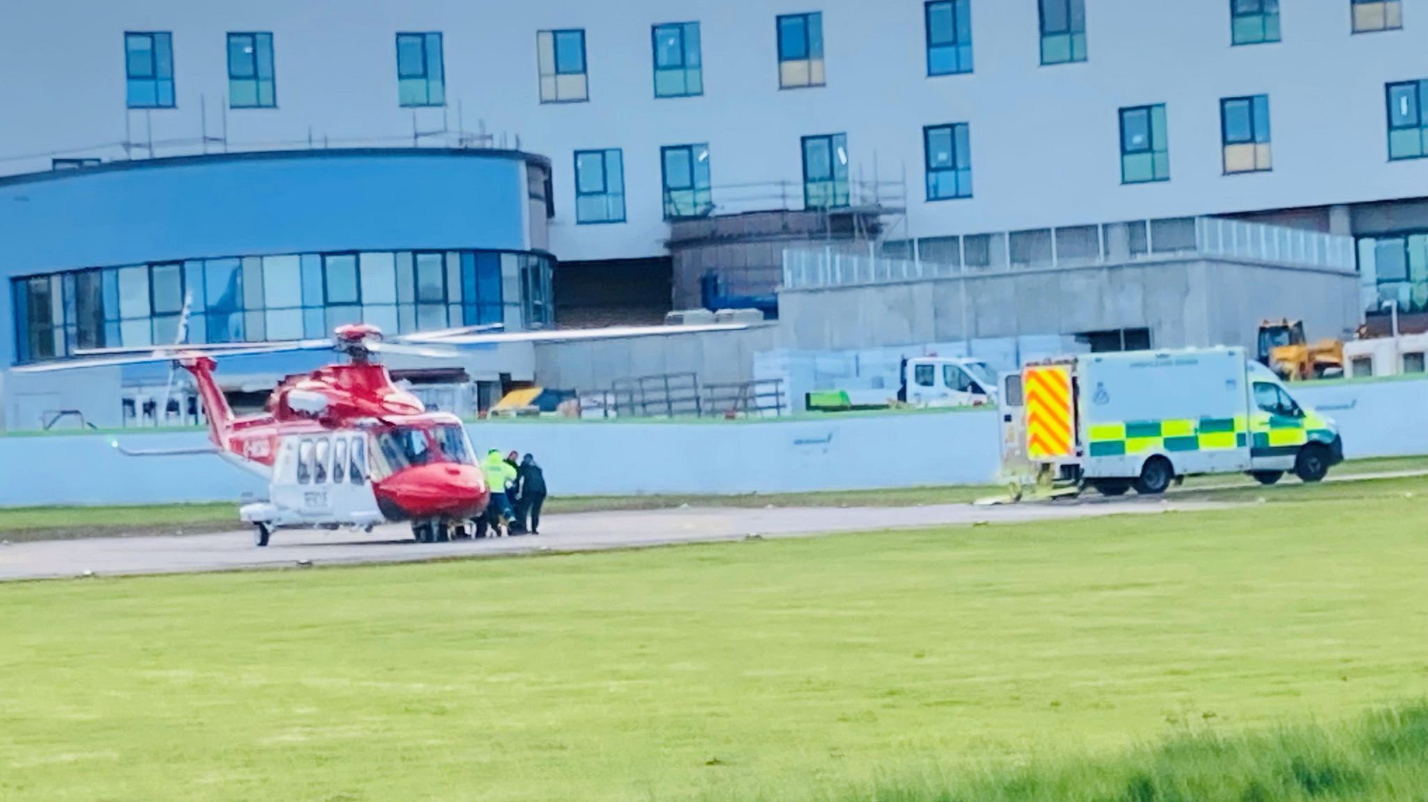 Man airlifted to hospital after getting into difficulty in water - BBC News