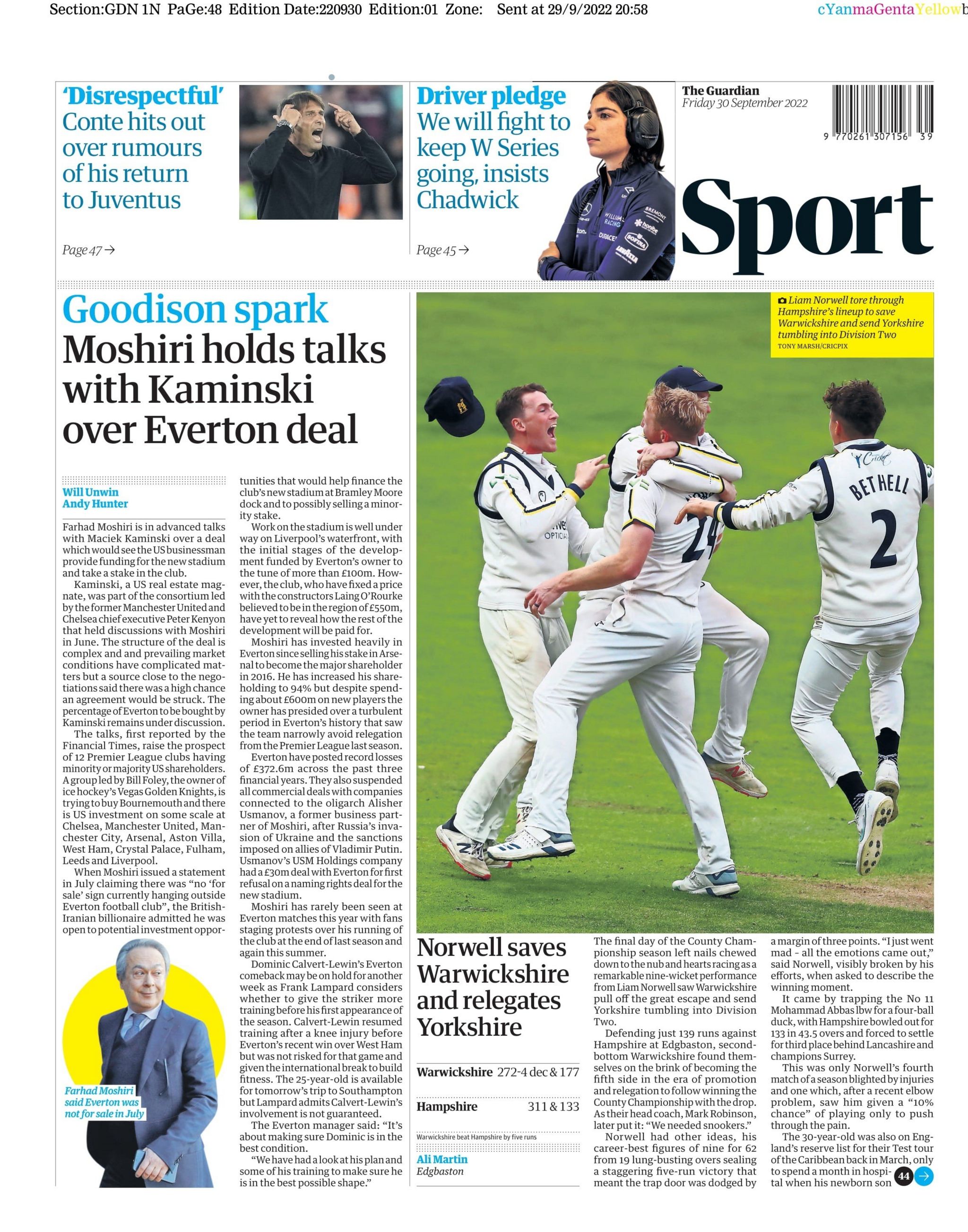 Friday's back pages - BBC Sport