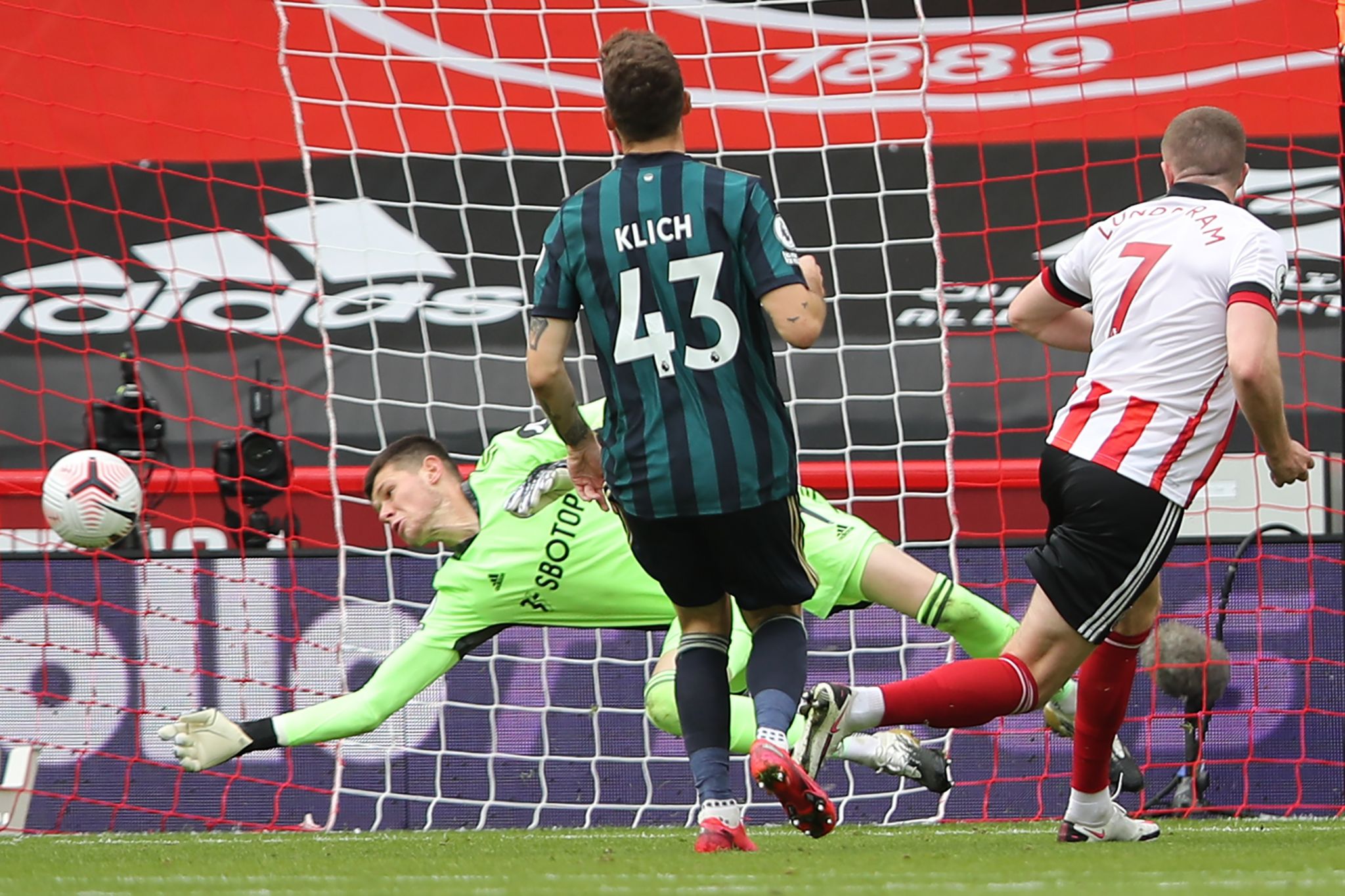 Illan Meslier: Save to deny John Lundstram at Sheffield United my best ...