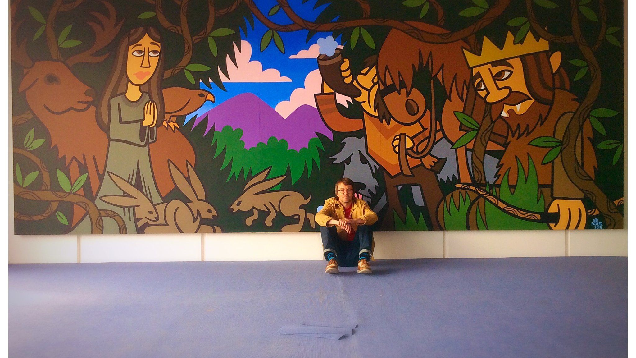 Pete Fowler, byrddau ping pong a baneri - BBC Cymru Fyw