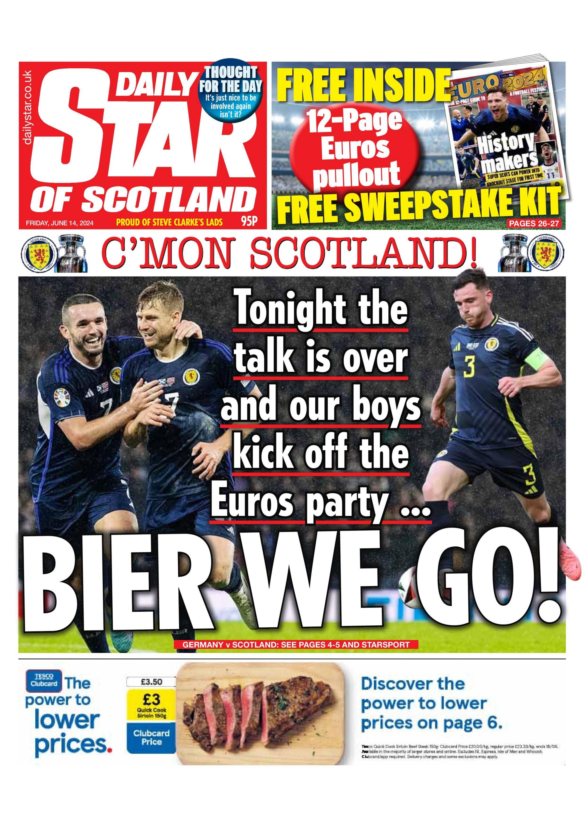 Scotland's papers: Tartan Army set for date with destiny - BBC News