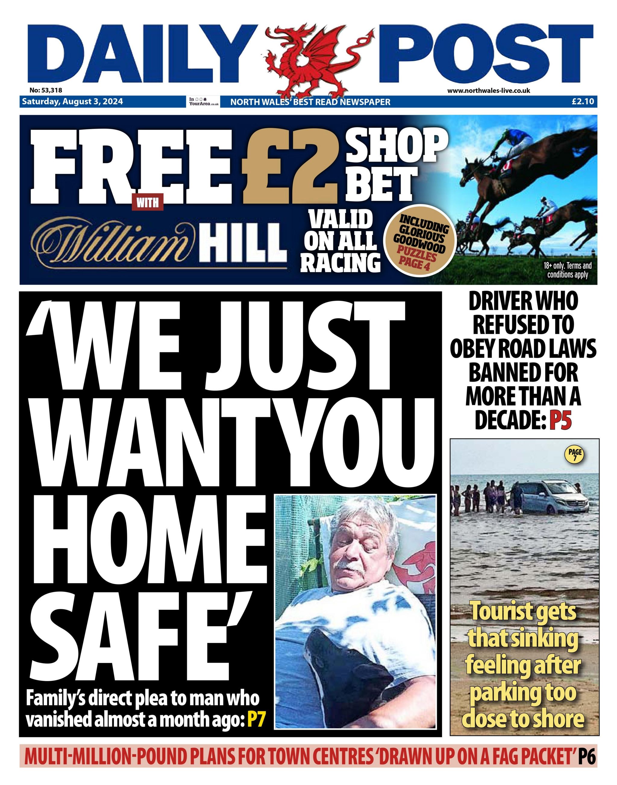 Wales' papers: Plea to 'vanished' man and police braced for protests ...