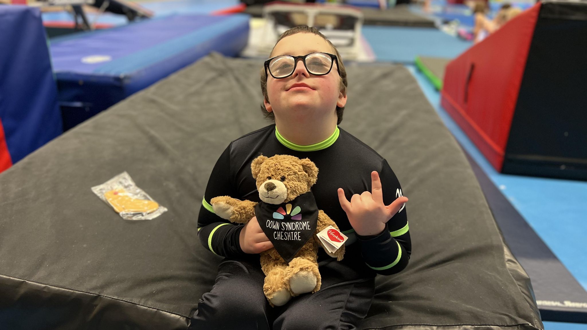 Family inspired to set up gym by their boy with Down's syndrome - BBC News