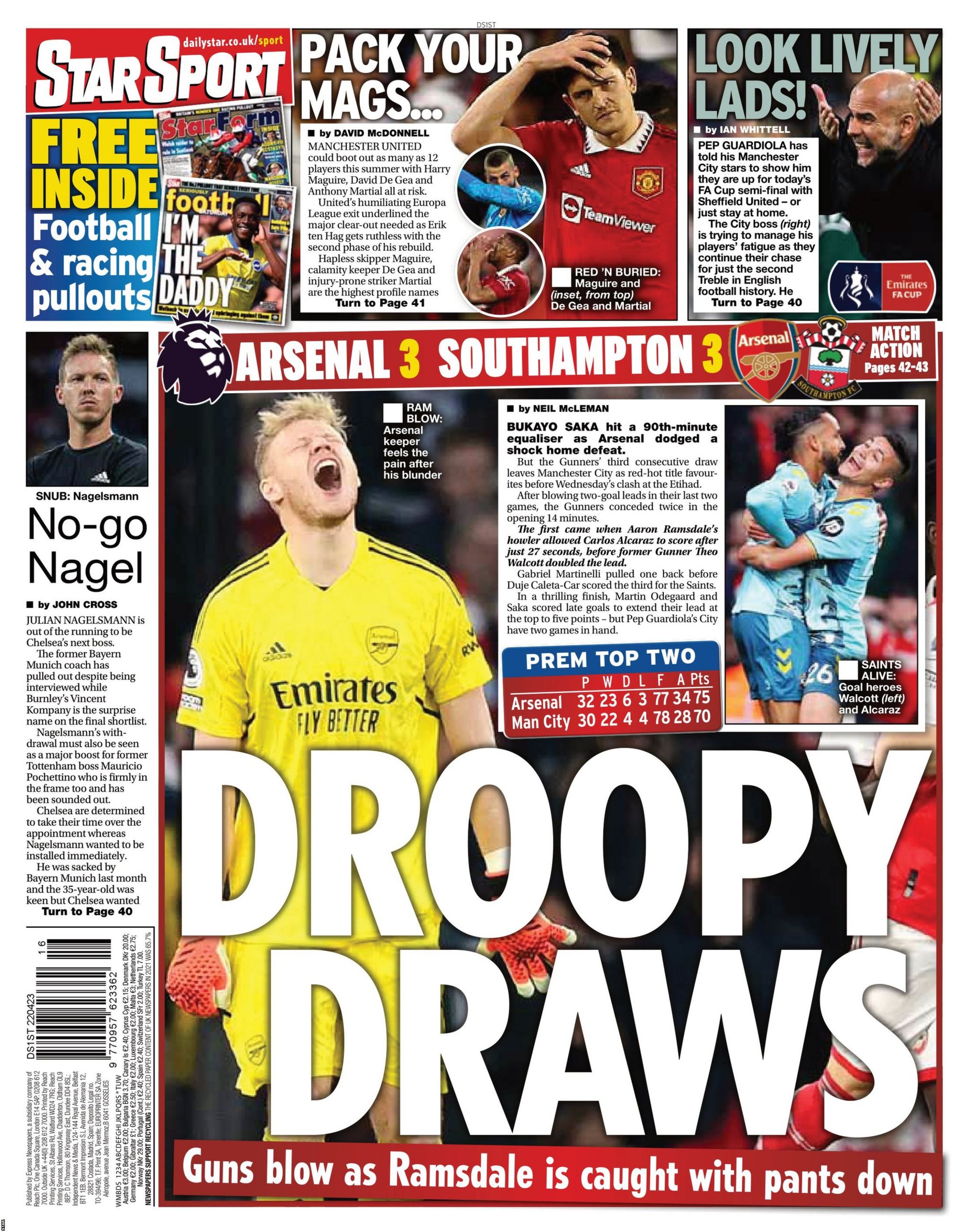 Saturday's back pages - BBC Sport