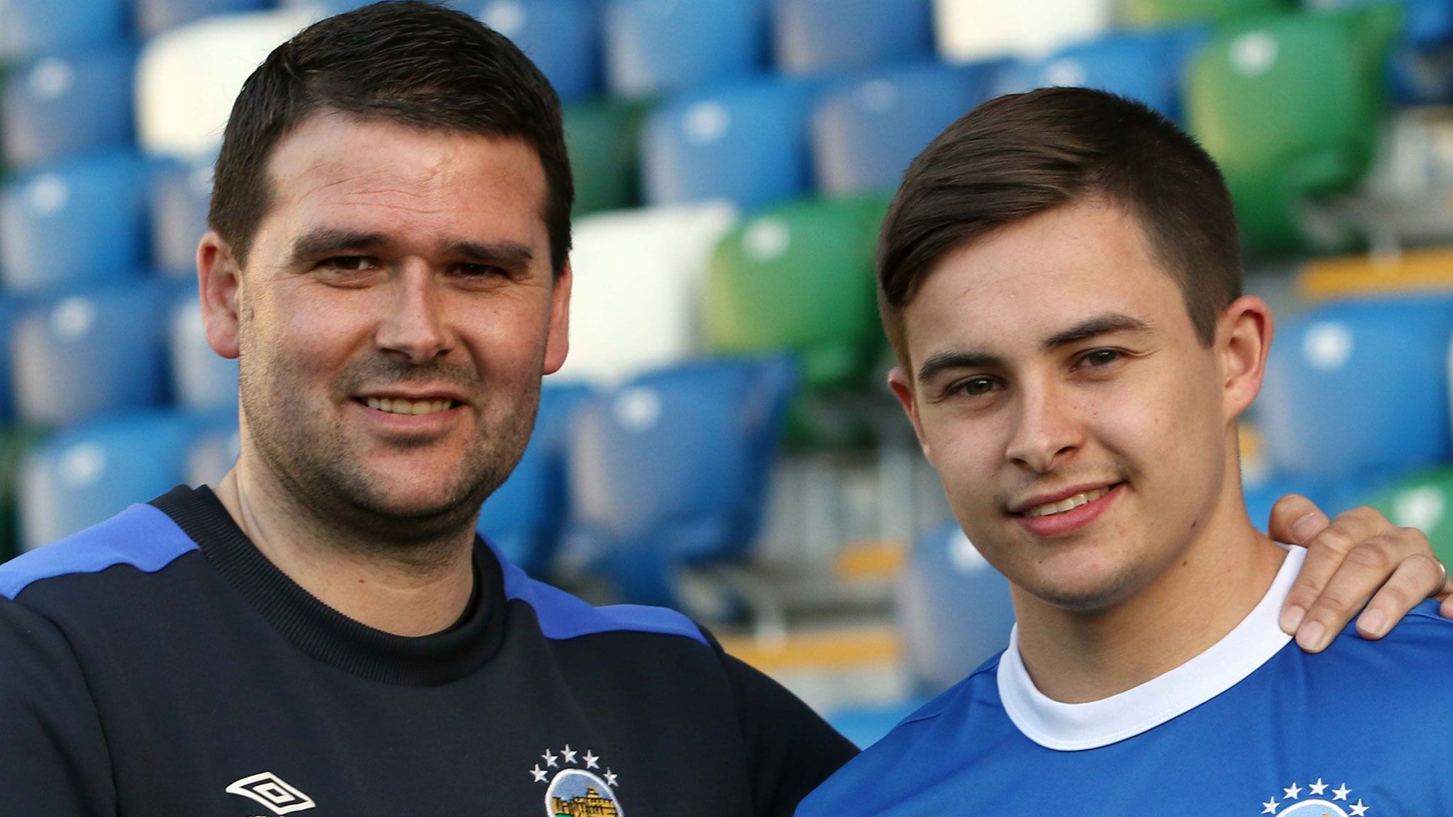 Jordan Stewart scores a dramatic goal to give Linfield first-leg ...
