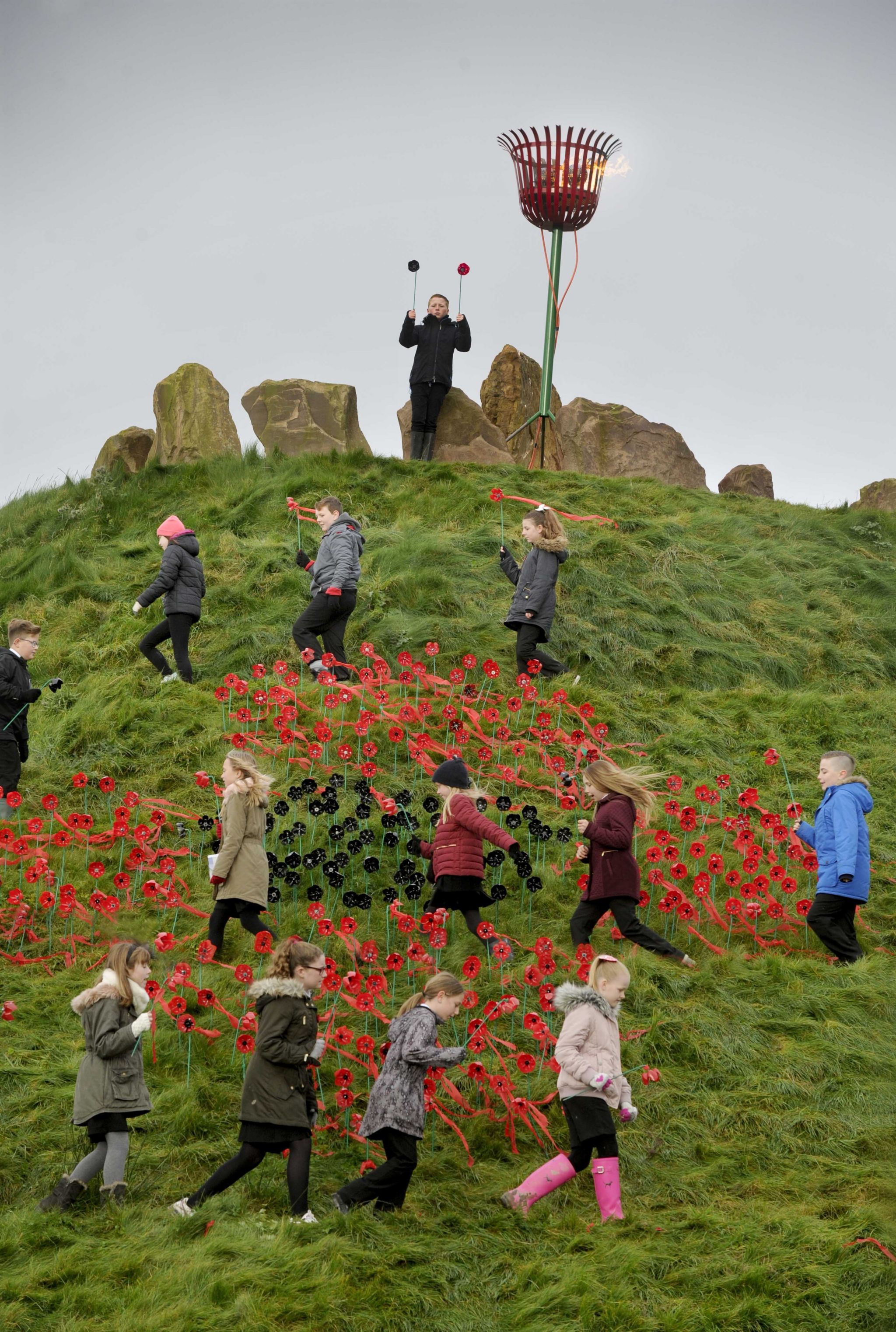 In pictures: Crawick Multiverse poppy tribute - BBC News