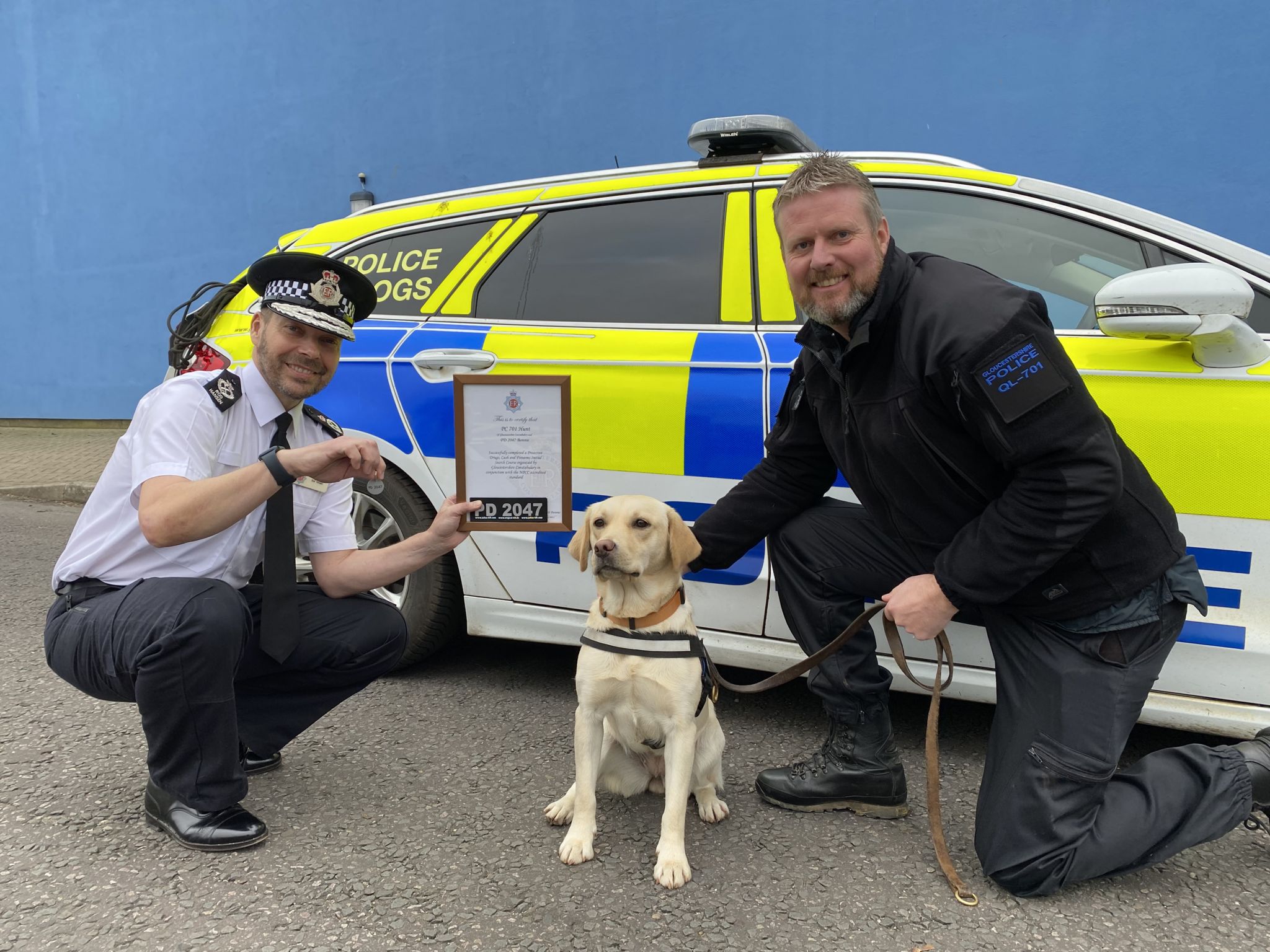Dog saved from 'horrific' farm to fight crime with Gloucestershire ...