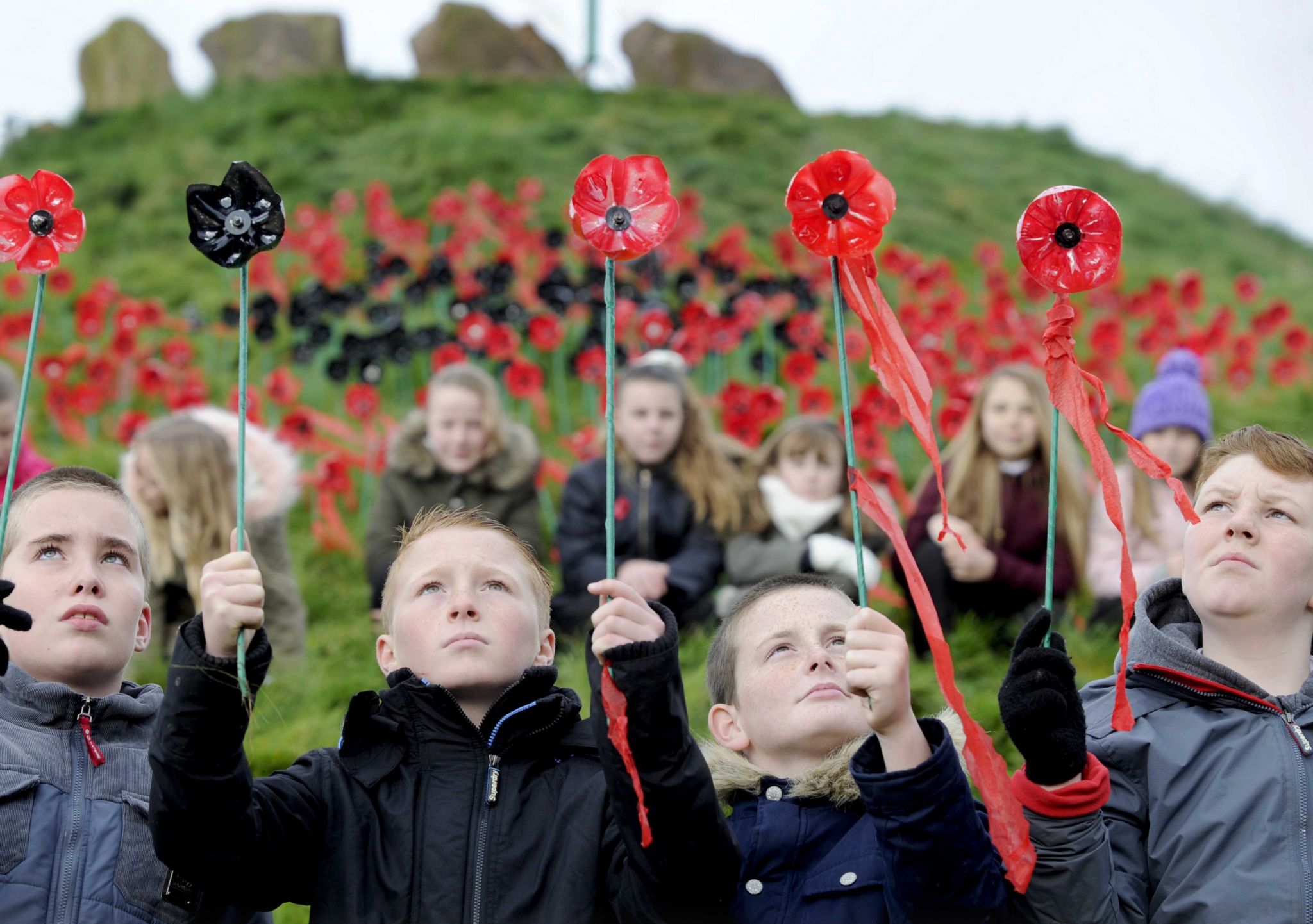 In pictures: Crawick Multiverse poppy tribute - BBC News