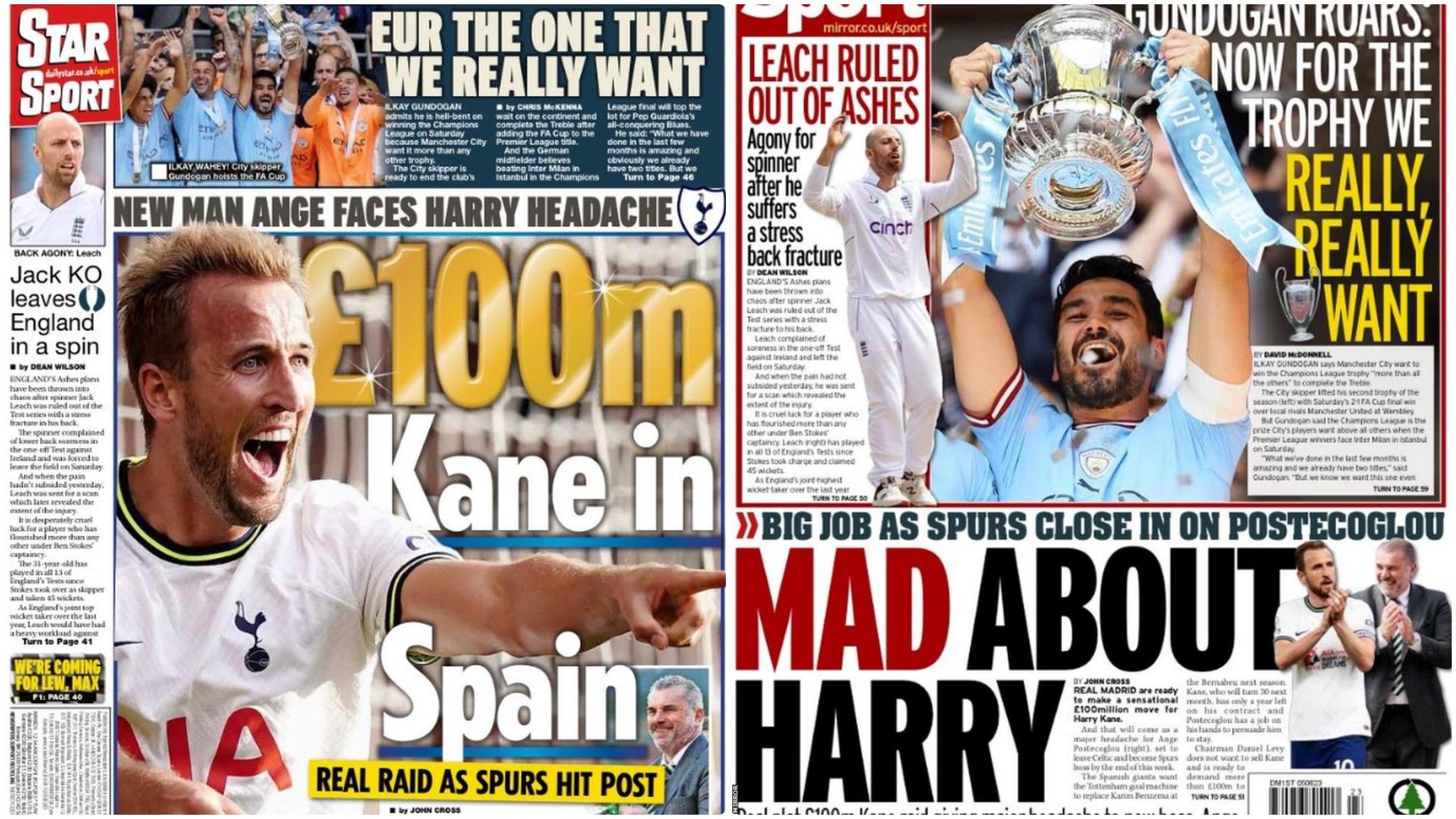 Tottenham: 'Mad about Harry' - Kane prominent on back pages - BBC Sport