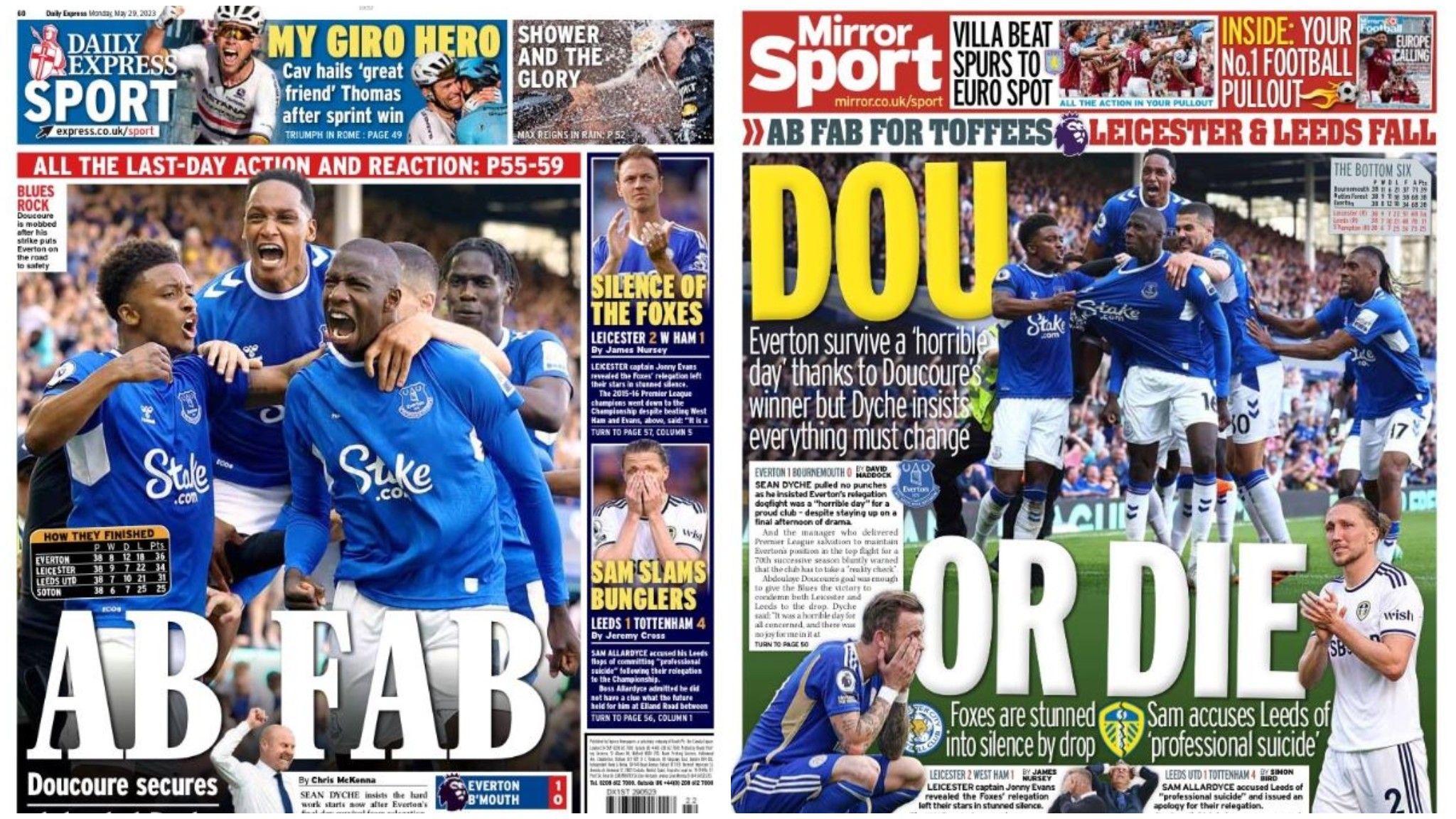 Everton: Back pages - 'Never again' - BBC Sport