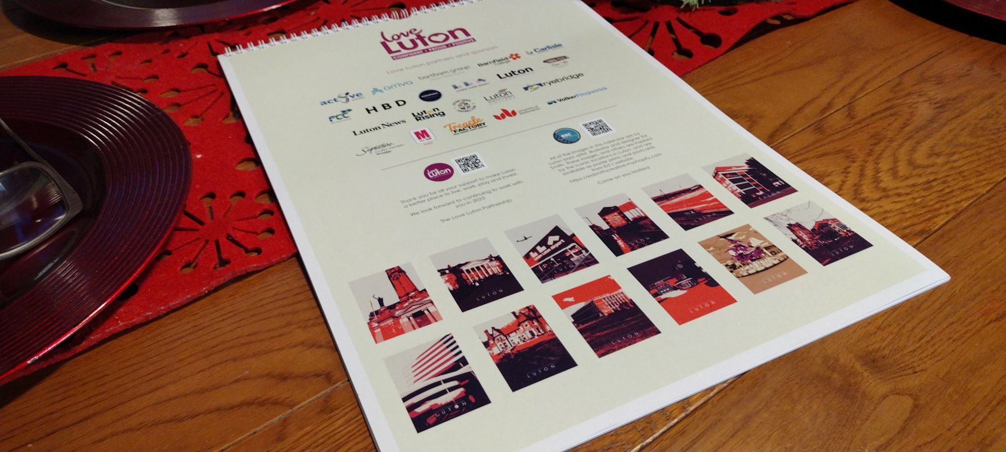 Calendar artwork showcases 'warts and all' Luton landmarks - BBC News