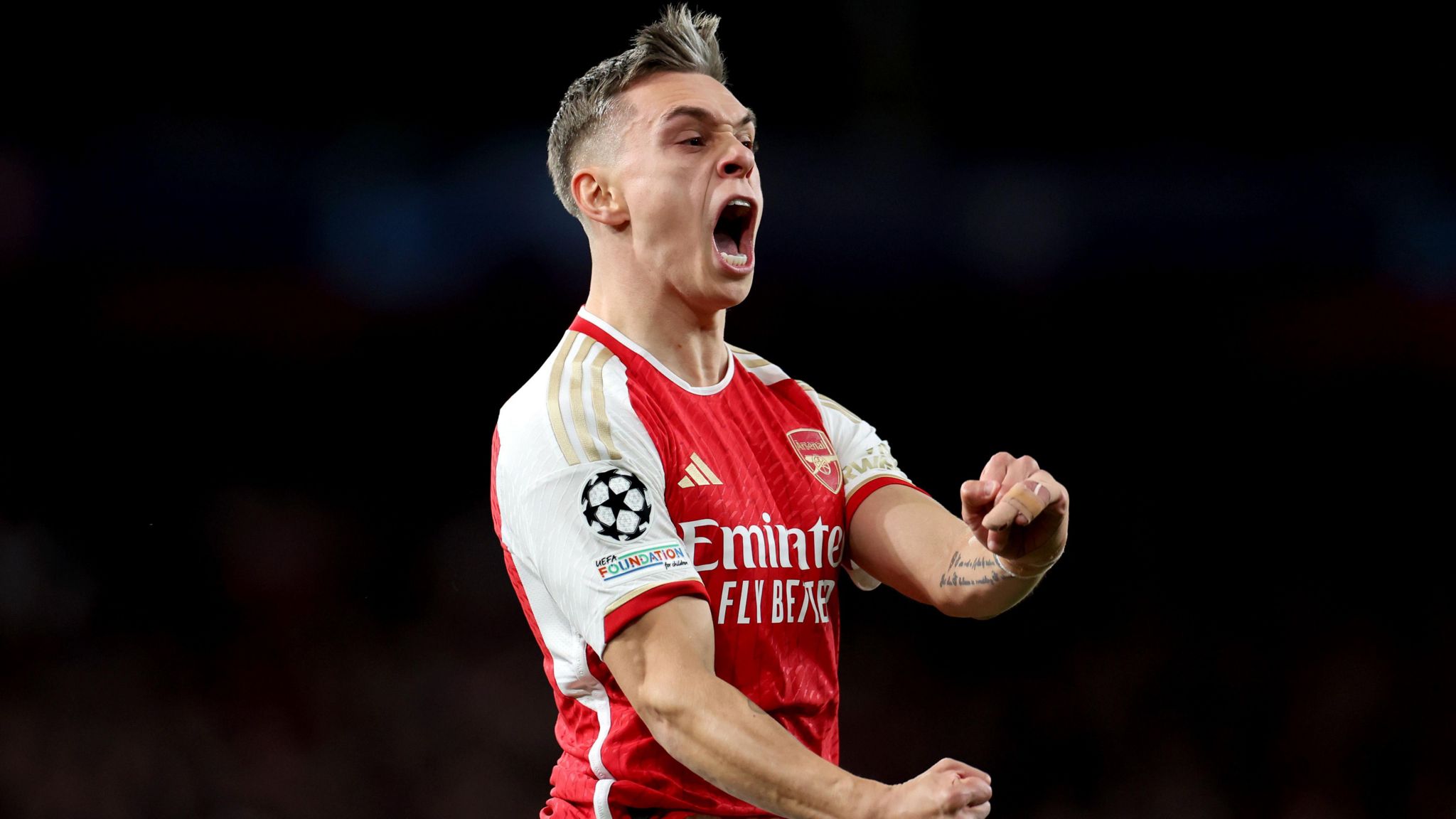 Arsenal 2-2 Bayern Munich: Leandro Trossard on Champions League game - BBC Sport
