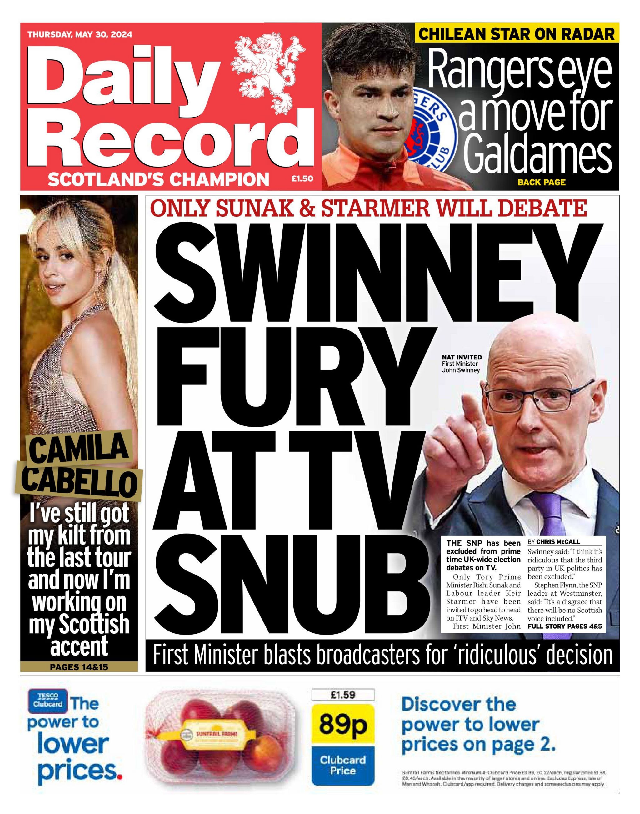 Scotland's papers: Record ban for Matheson and TV debate 'snub' - BBC News