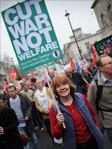 Anti-cuts march: Anger amid the carnival - BBC News