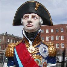Lord Nelson's eye erased from Portsmouth dockyard bust - BBC News