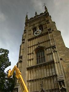Evesham bell tower restoration starts - BBC News