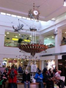 Nottingham Emett Clock: Protest over Victoria Centre 'move' - BBC News