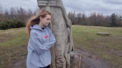 Makenzy Beard, 15, of Swansea, has solo art show in Cardiff - BBC News