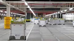 Inside Ocado's burning robotic warehouse - BBC News