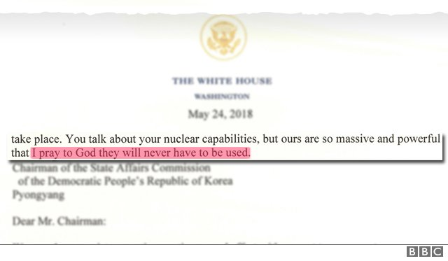 Analysing Trump's letter to Kim Jong-un - BBC News