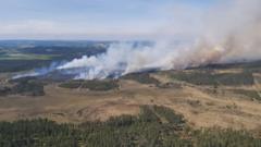 Wareham Forest fire flare-ups continue to spread after six days - BBC News