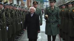 Easter Rising: Centenary parade takes place in Dublin - BBC News