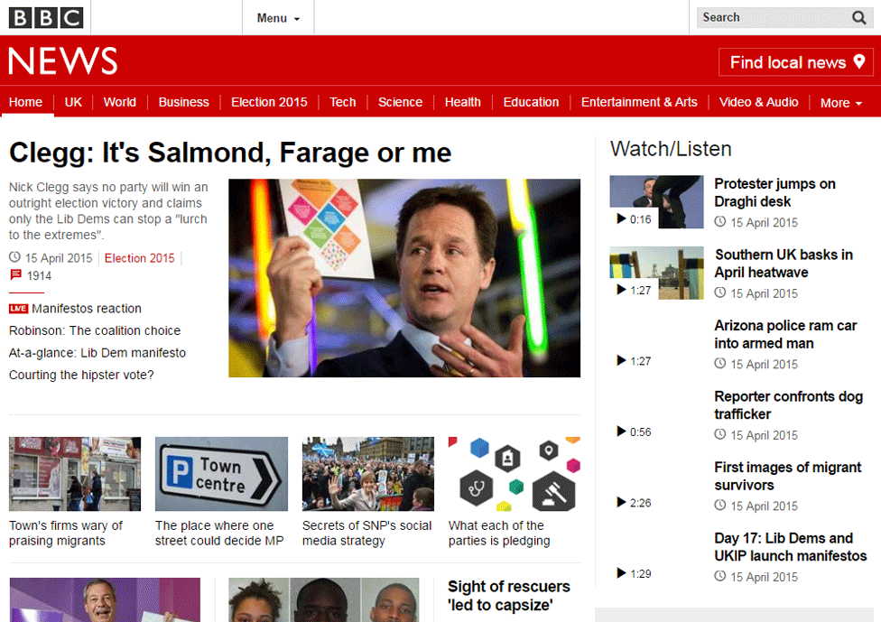 How the BBC News website has changed over the past 20 years - BBC News