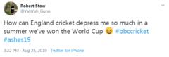 Ashes 2019: How Ben Stokes' century played out on social media - BBC Sport