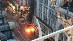 Underground fire rises above New Street in Birmingham - BBC News
