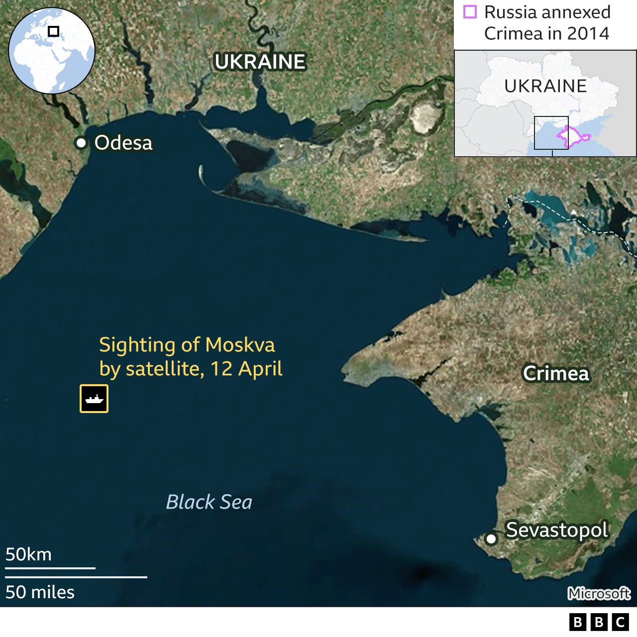 Russian warship: Moskva sinks in Black Sea - BBC News