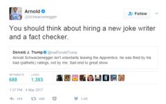 Arnie exits Apprentice and blames Trump - BBC News