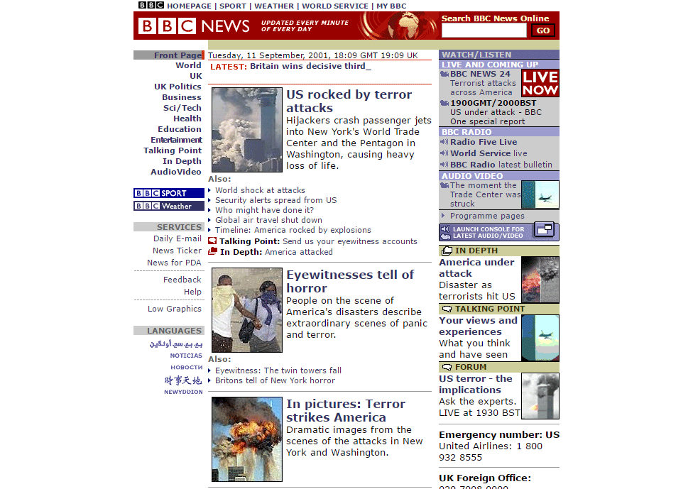 How the BBC News website has changed over the past 20 years - BBC News