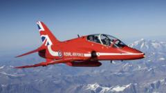 In pictures: First leg of Red Arrows world tour - BBC News