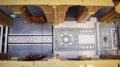 Durham Cathedral Lego model's final brick added - BBC News