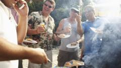 Barbecued rare burgers 'pose food poisoning risk' - BBC News