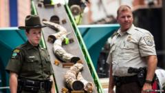 Illegal ivory crushed in New York's Times Square - BBC News