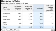 Hate crime: Increase in reported cases across Wales - BBC News